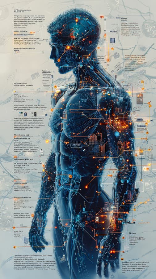 Human Body Integration of Micro-Sensors: a High-Tech Infographic ...