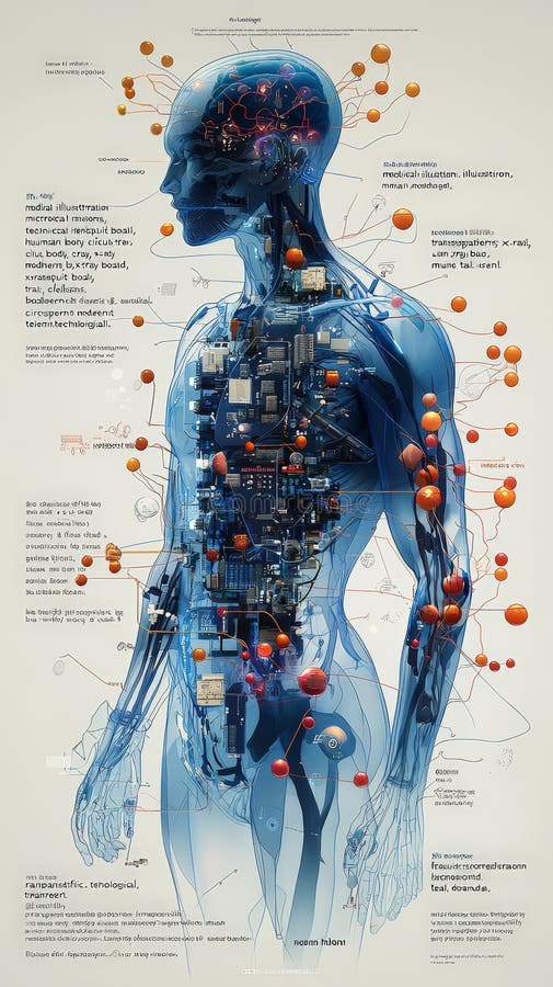 Human Body Integration of Micro-Sensors: a High-Tech Infographic ...