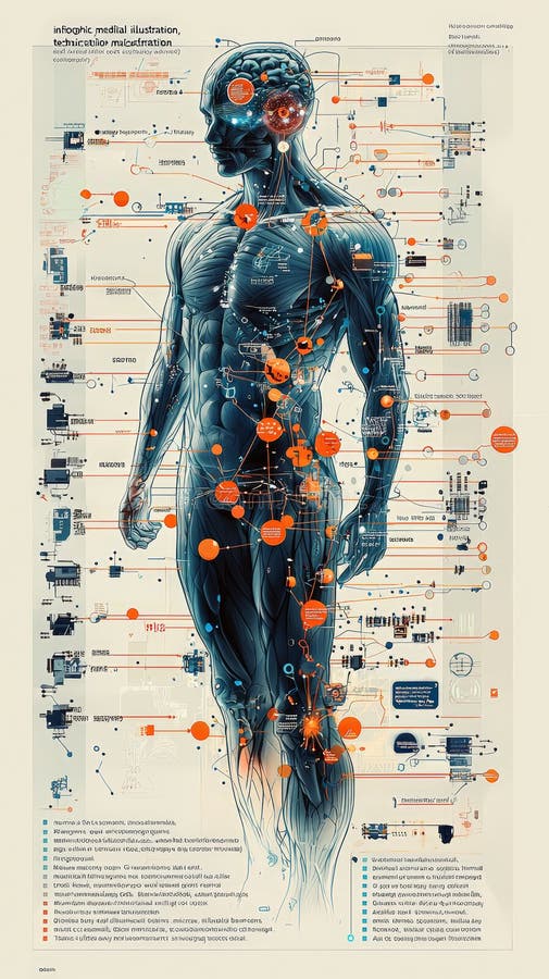 Human Body Integration of Micro-Sensors: a High-Tech Infographic ...