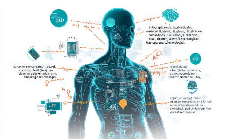 Human Body Integration of Micro-Sensors: a High-Tech Infographic ...