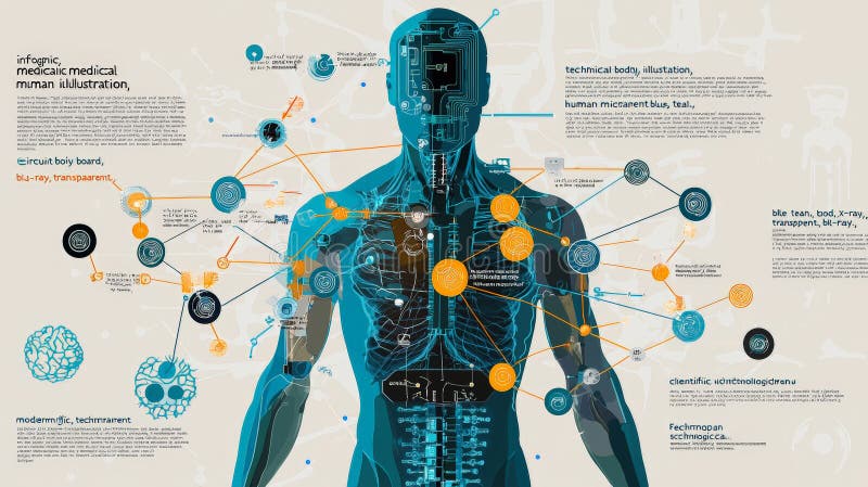 Human Body Integration of Micro-Sensors: a High-Tech Infographic ...
