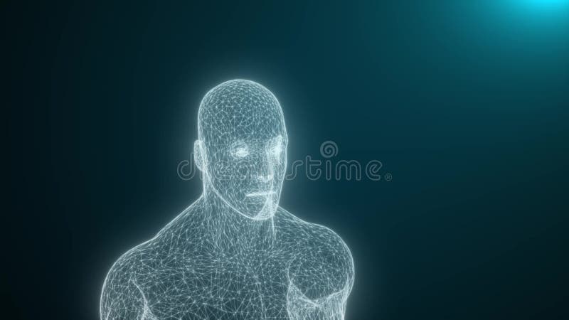 The Human Body is Modeled of Lines Stock Illustration - Illustration of ...