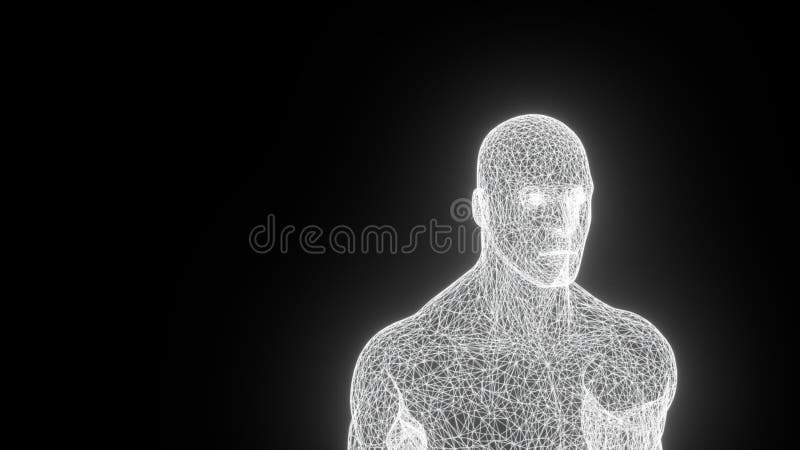 The Human Body is Modeled of Lines Stock Footage - Video of modeling ...