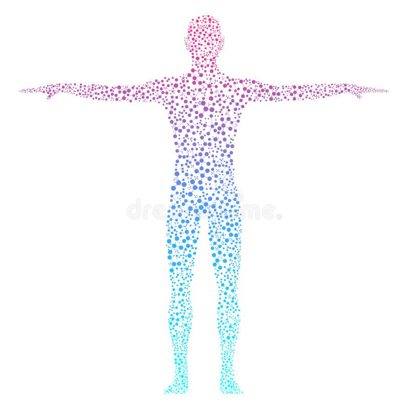 Human Body with Molecules DNA. Medicine, Science and Technology Concept ...