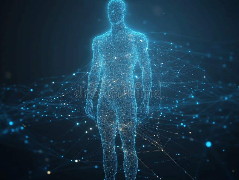 Human Body Network Digital Health Connectivity and Data Visualization ...