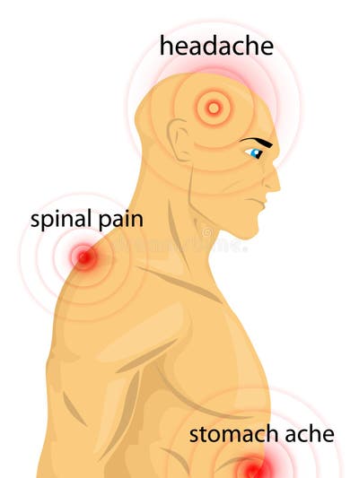 Human body with pain dots stock vector. Illustration of shoulder - 34538700