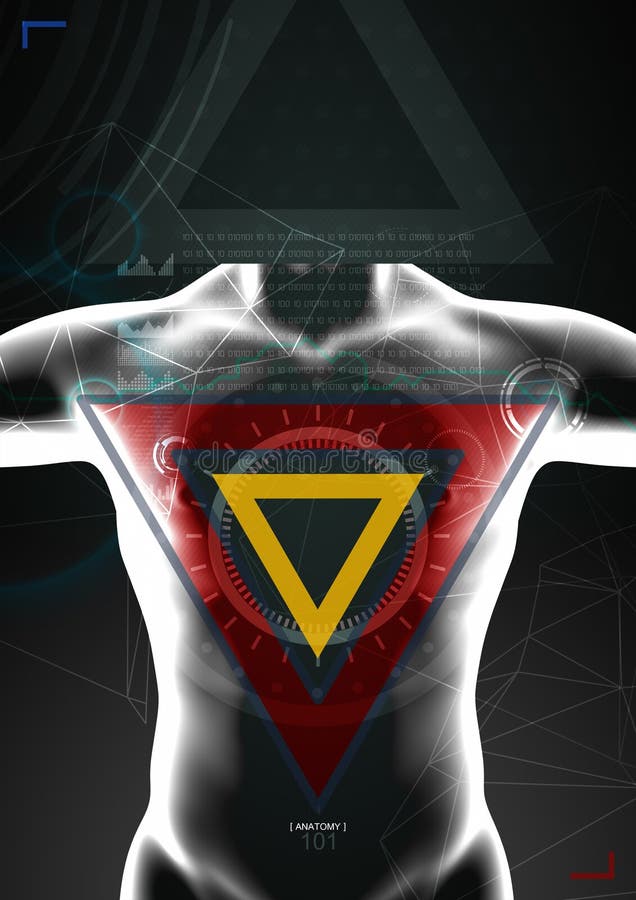 Human Body by X- Ray on Background Stock Illustration - Illustration of ...