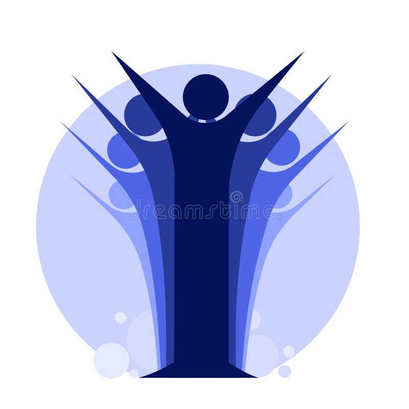 A Group of Human Figures Showing Their Strength Stock Vector ...