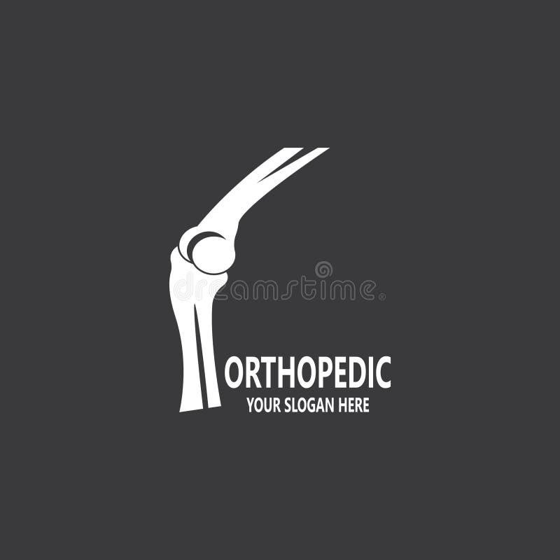 Human Bone Orthopedic Logo Vector. Anatomy Skeleton Flat Design ...