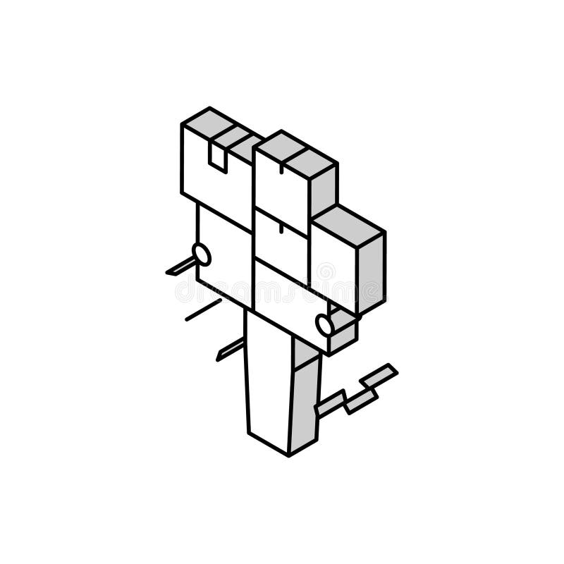 Human with Boxes Pile Isometric Icon Vector Illustration Stock Vector ...