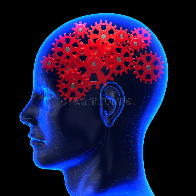 Human Head Clock Brain Stock Illustrations – 1,701 Human Head Clock ...