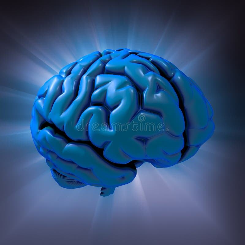 Human brain abstract stock illustration. Illustration of intellect ...