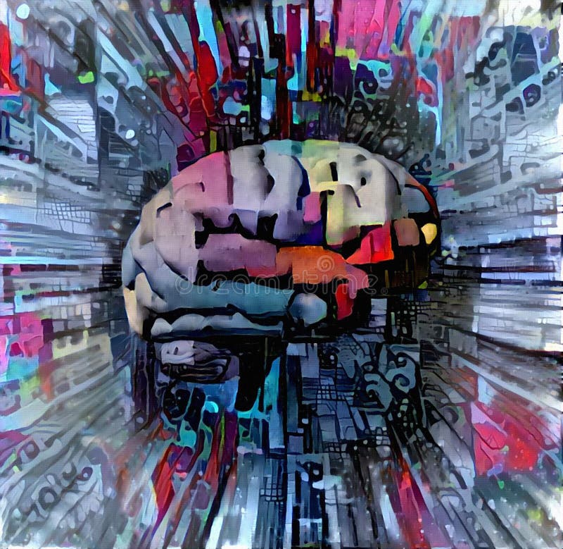 Human brain abstract stock illustration. Illustration of inspiration ...
