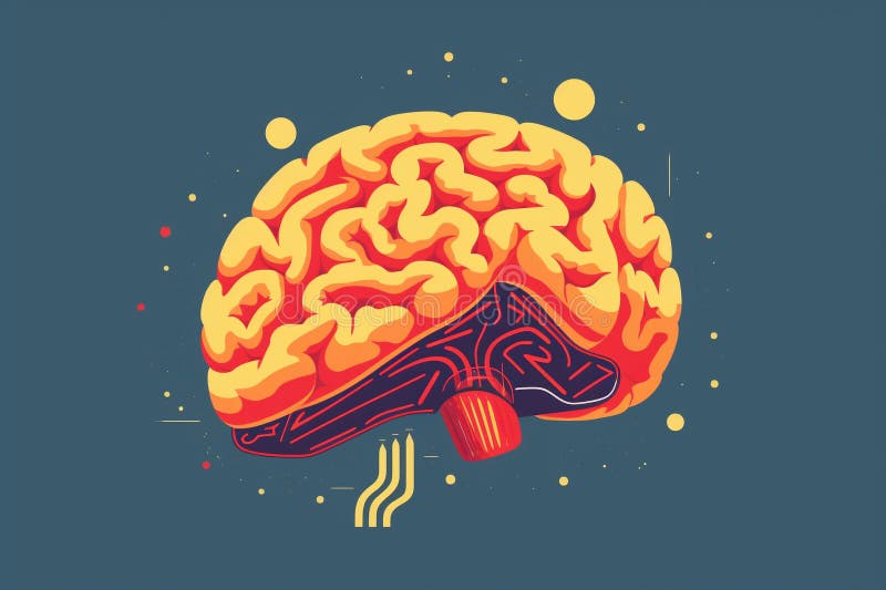 Human Brain. Brain Activity. Mental Health Stock Illustration ...