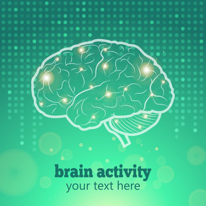 Human brain activity stock vector. Illustration of scientific - 78421310