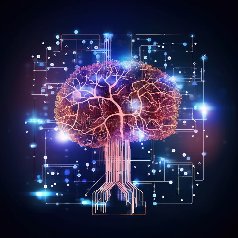 Human Brain Activity with Plexus Lines.. External Cerebral Connections ...