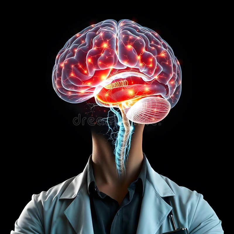 Human Brain Anatomy: Neurological System Visualization Stock ...