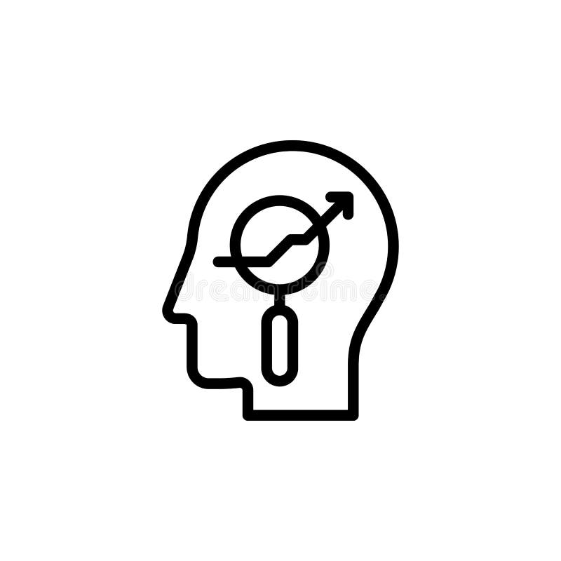 Human, Brain, Arrow, Up Icon. Simple Thin Line, Outline Vector of Mind ...