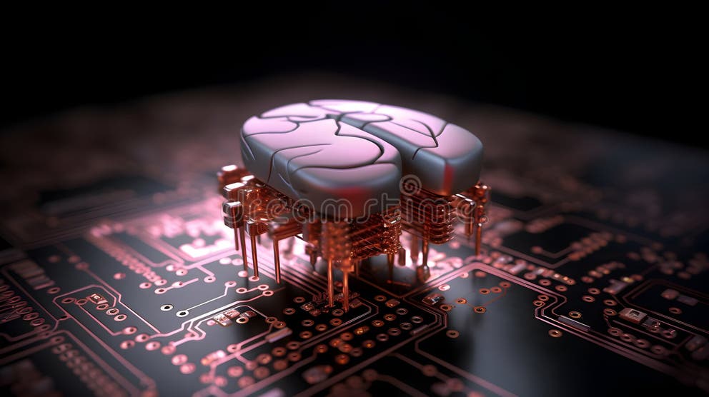 Human Brain and Artificial Intelligence Concept, Big Data Processing ...