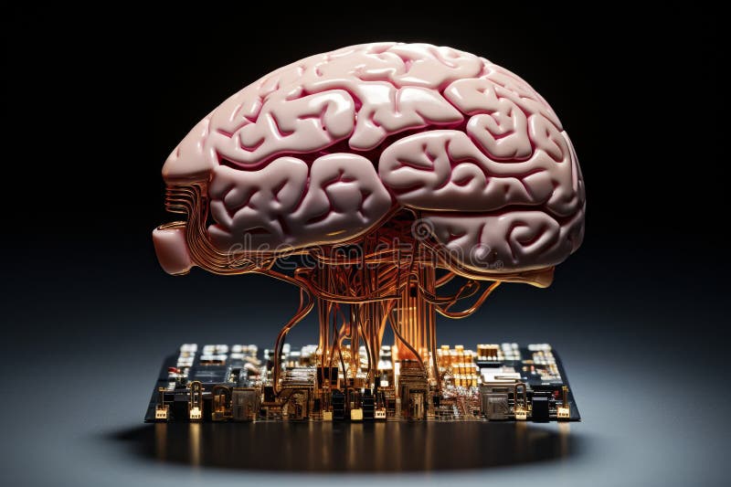 Human Brain and Artificial Intelligence Concept, Big Data Processing ...