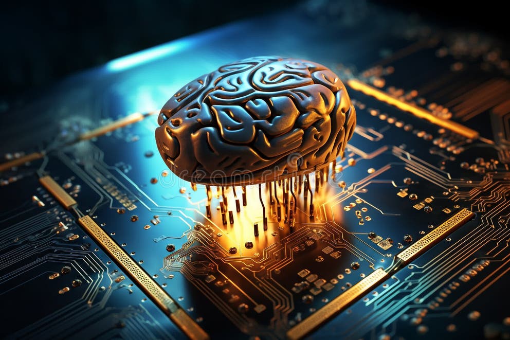 Human Brain and Artificial Intelligence Concept, Big Data Processing ...