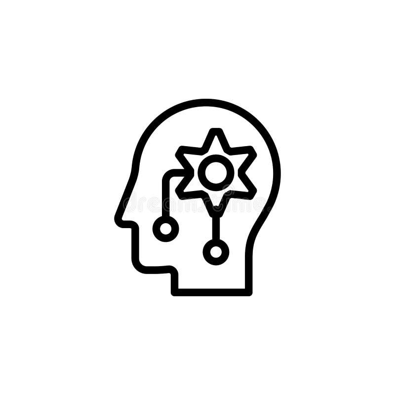 Human, Brain, Artificial, Intelligence Icon. Simple Thin Line, Outline ...