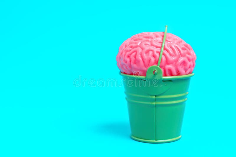 Human Brain Model Set on a Wooden Spoon Stock Image - Image of eating ...