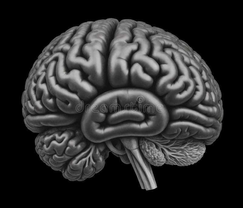 Human brain close up stock illustration. Illustration of medical ...