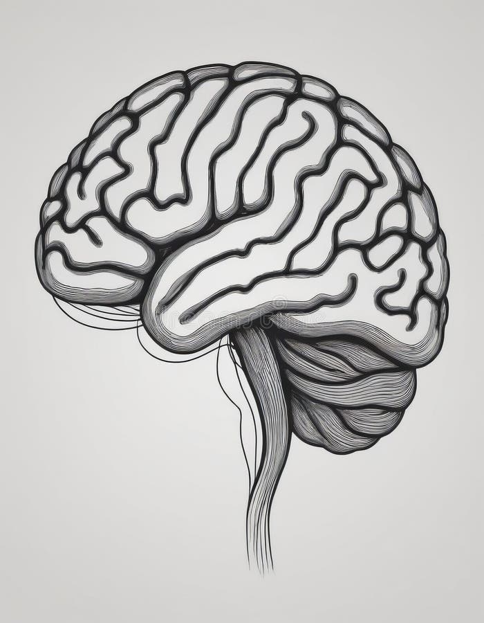 Human brain close up stock illustration. Illustration of organ - 353729210