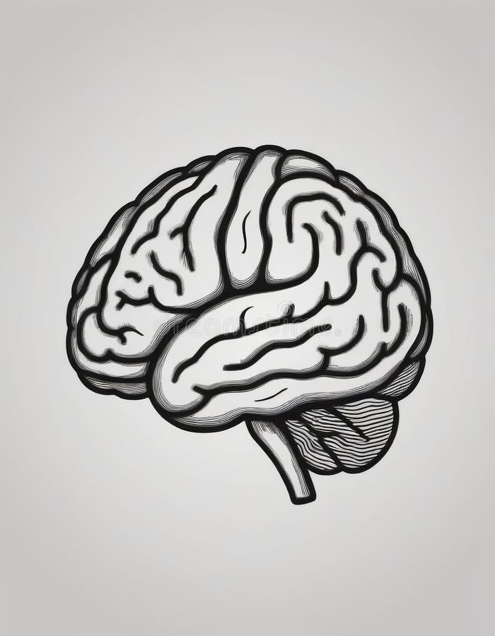 Human brain close up stock illustration. Illustration of brain - 353732175