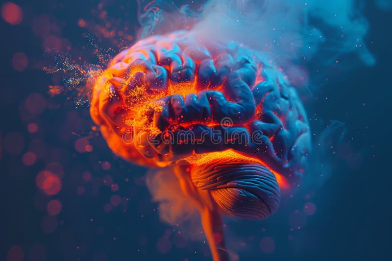 Human Brain Colorful Splash Creativity Exploding with New Ideas Plans ...