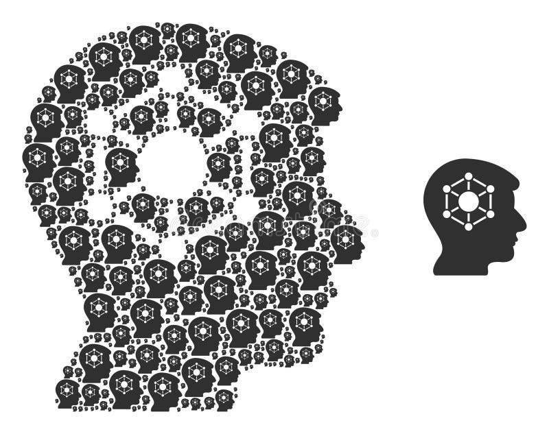 Human Brain Composition of Self Items Stock Vector - Illustration of ...