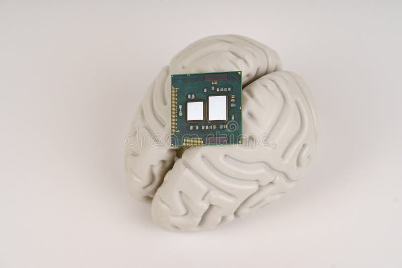Brain Chip Implants Technology Concept Stock Photo - Image of interface ...