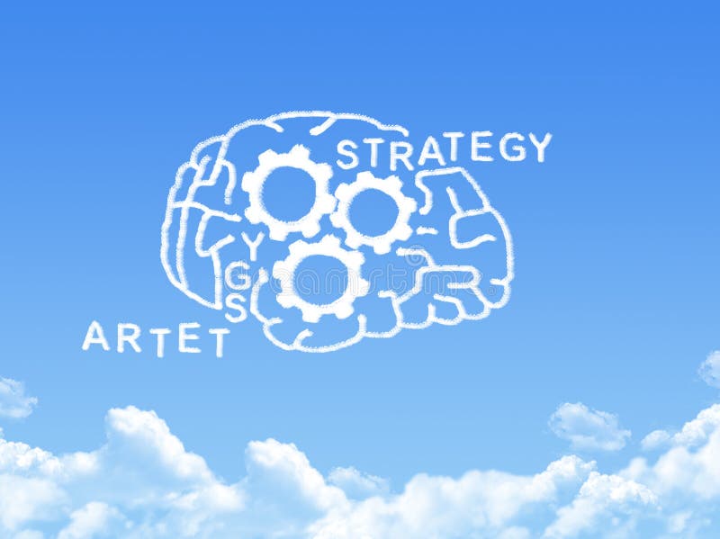 Human Brain Concept Cloud Shape Stock Illustration - Illustration of ...