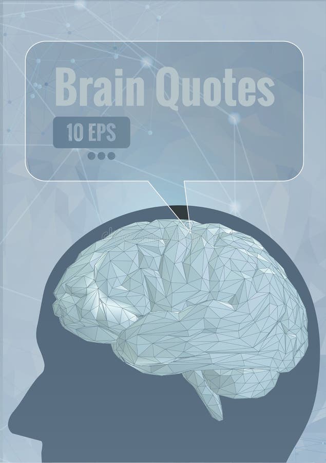 Human Brain Concept Illustration BG Stock Vector - Illustration of ...