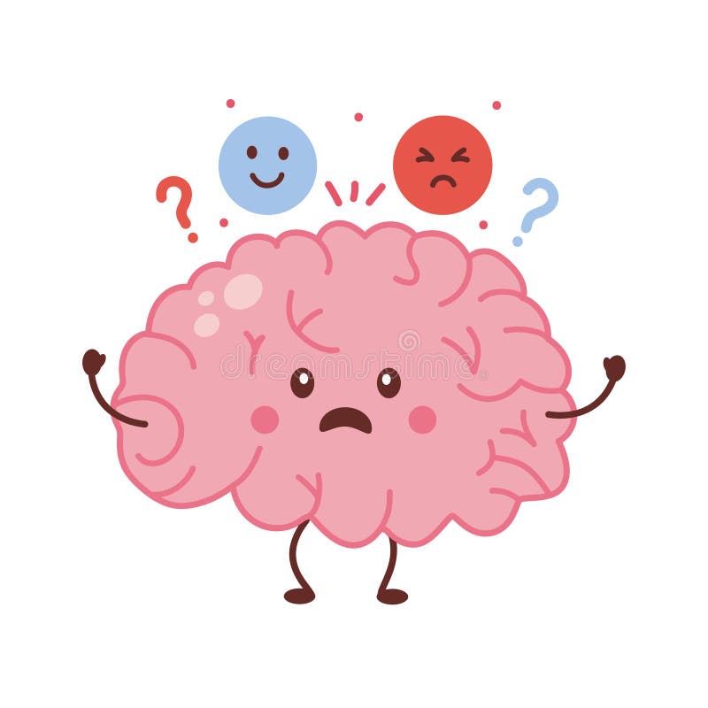 Human Brain Confused with Depression Stock Vector - Illustration of ...