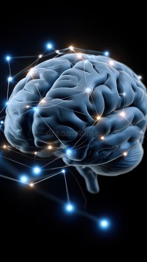 Human Brain Connecting Neural Networks Depicting Intelligence Thought ...