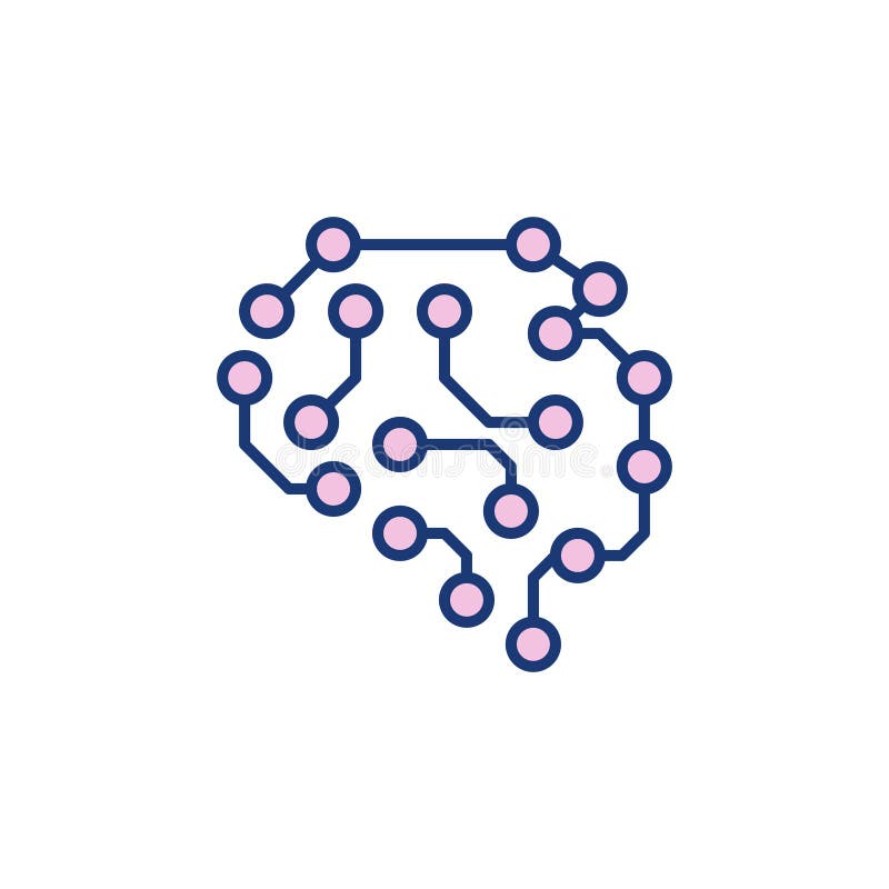 Human Brain Connections Vector Concept Colored Icon Stock Vector ...