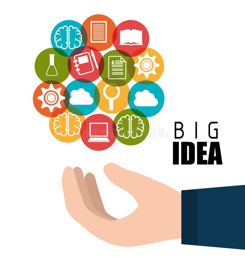 Human brain creative ideas stock illustration. Illustration of ...