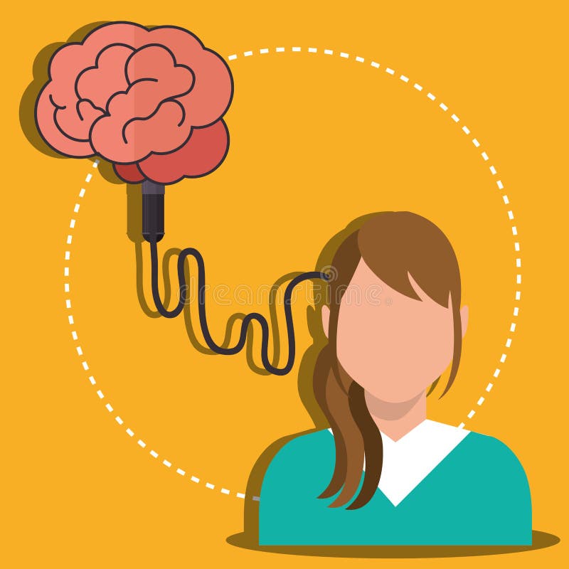 Human brain creative ideas stock illustration. Illustration of person ...