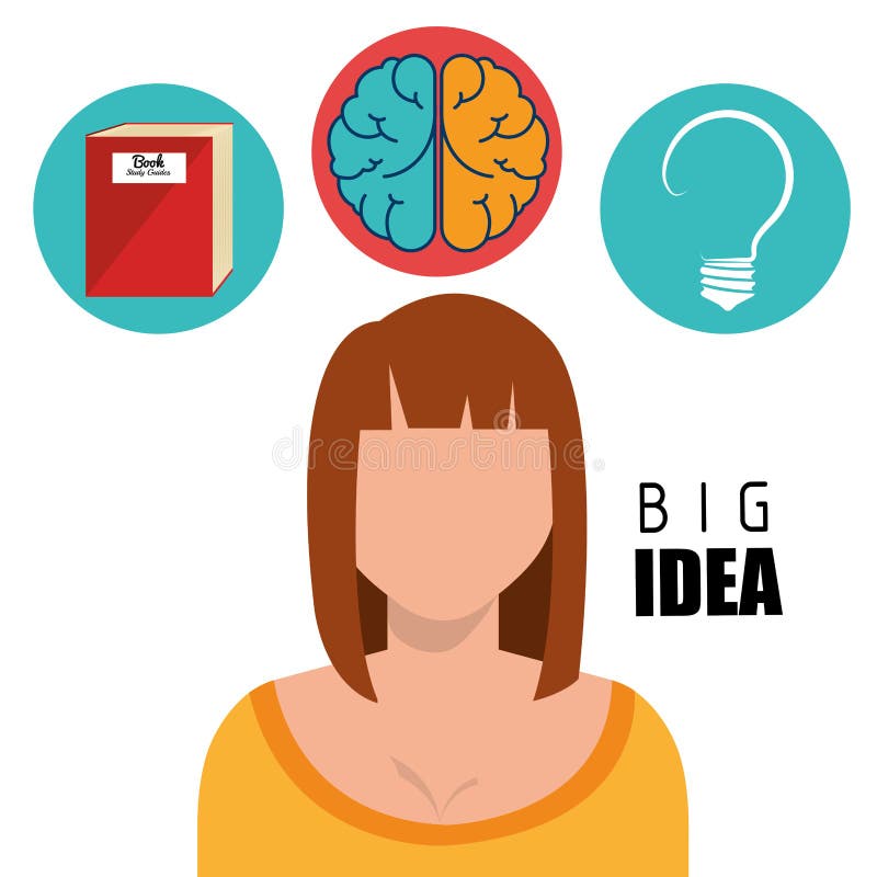 Human brain creative ideas stock illustration. Illustration of ...