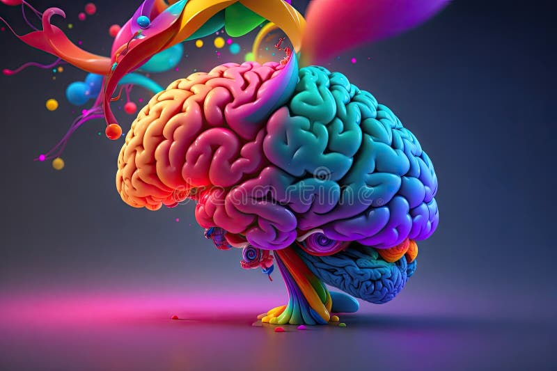 Human Brain. Creativity and New Ideas in Business Stock Illustration ...