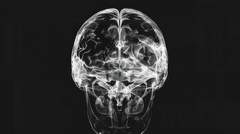 Human Brain in a Ct Scan Created with Generative AI. Scanning with X ...