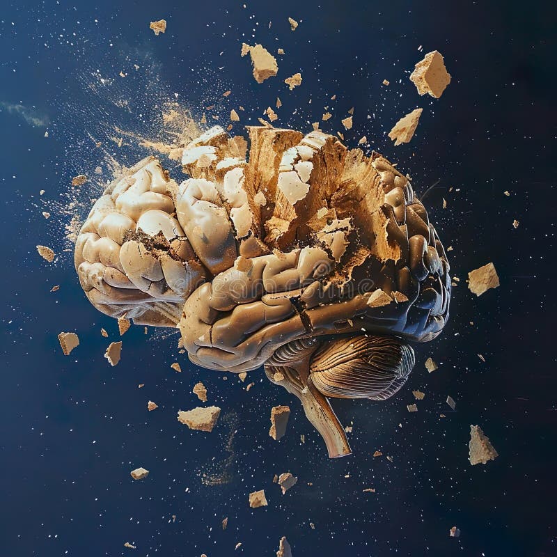 Damaged human brain stock photo. Image of healthcare - 308907726