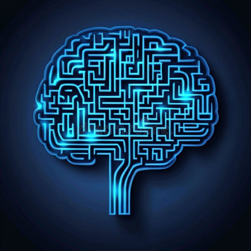 Human Brain, Depicted. Concept Symbolizing Problem Solving Stock ...