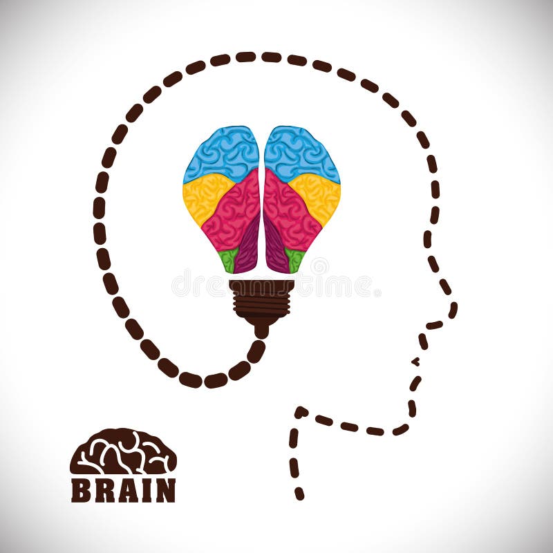 Human brain design. stock vector. Illustration of creativity - 58677687