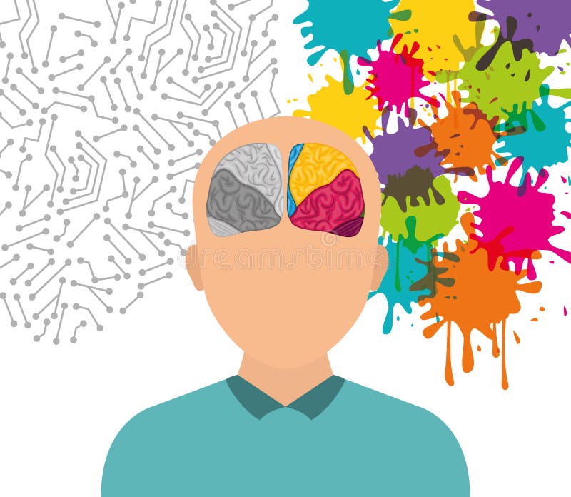 Human brain design. stock vector. Illustration of male - 58677696