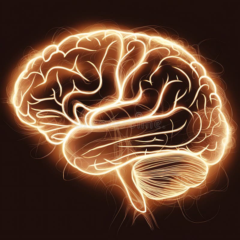 Human Brain Details for Medical Education Wallpaper Illustration Stock ...