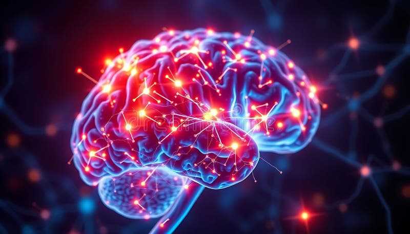 Human Brain Digital Network, Mind Connection, AI Technology, Stock ...