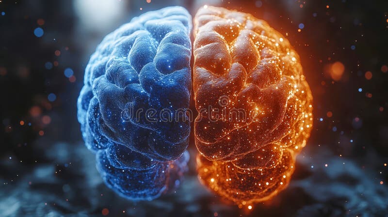 The Human Brain is Divided into Two Hemispheres that Differ in Color ...